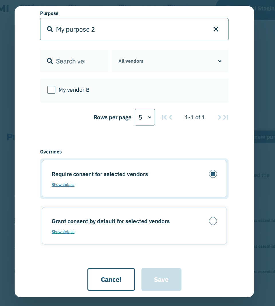 Processing rule override